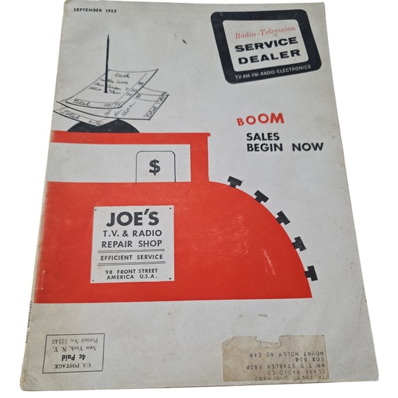 Office | Vintage 1955 Radio Television Service Dealer Magazine Joes Tv ...